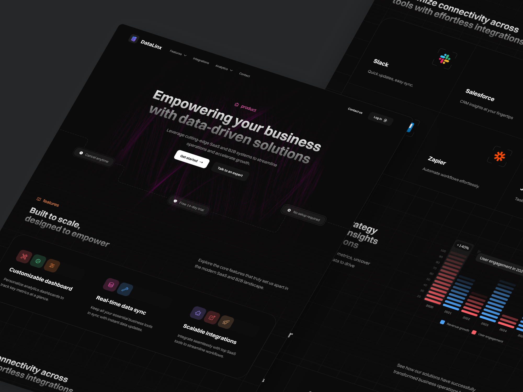 DataLinx landing page by Layo on Dribbble