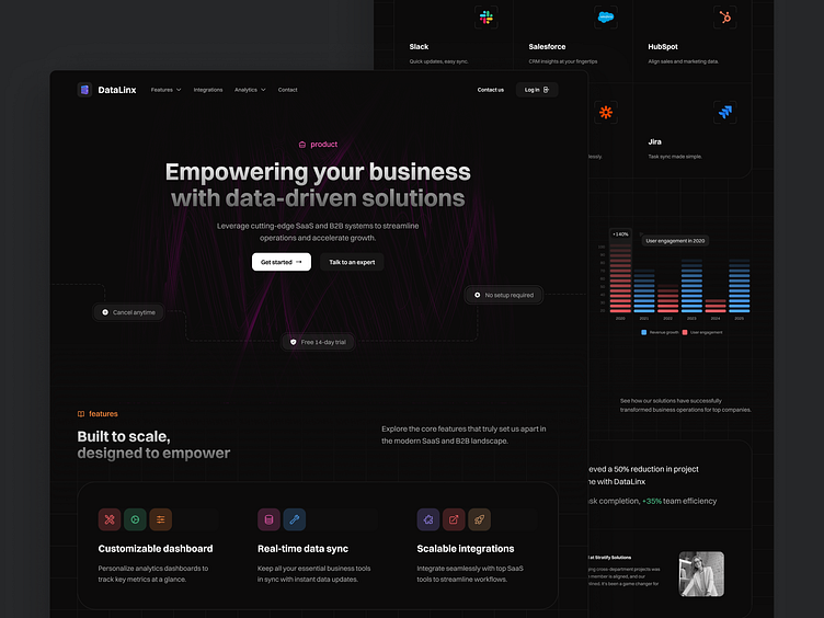 DataLinx landing page by Layo on Dribbble