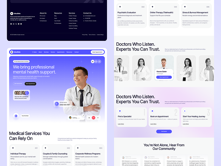 Healthcare Management • Medical Website UI • Patient Booking by Jabel ...
