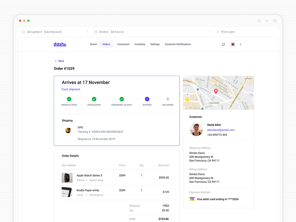Logistics SaaS Order Details & Tracking UI by Sohag Islam for ...