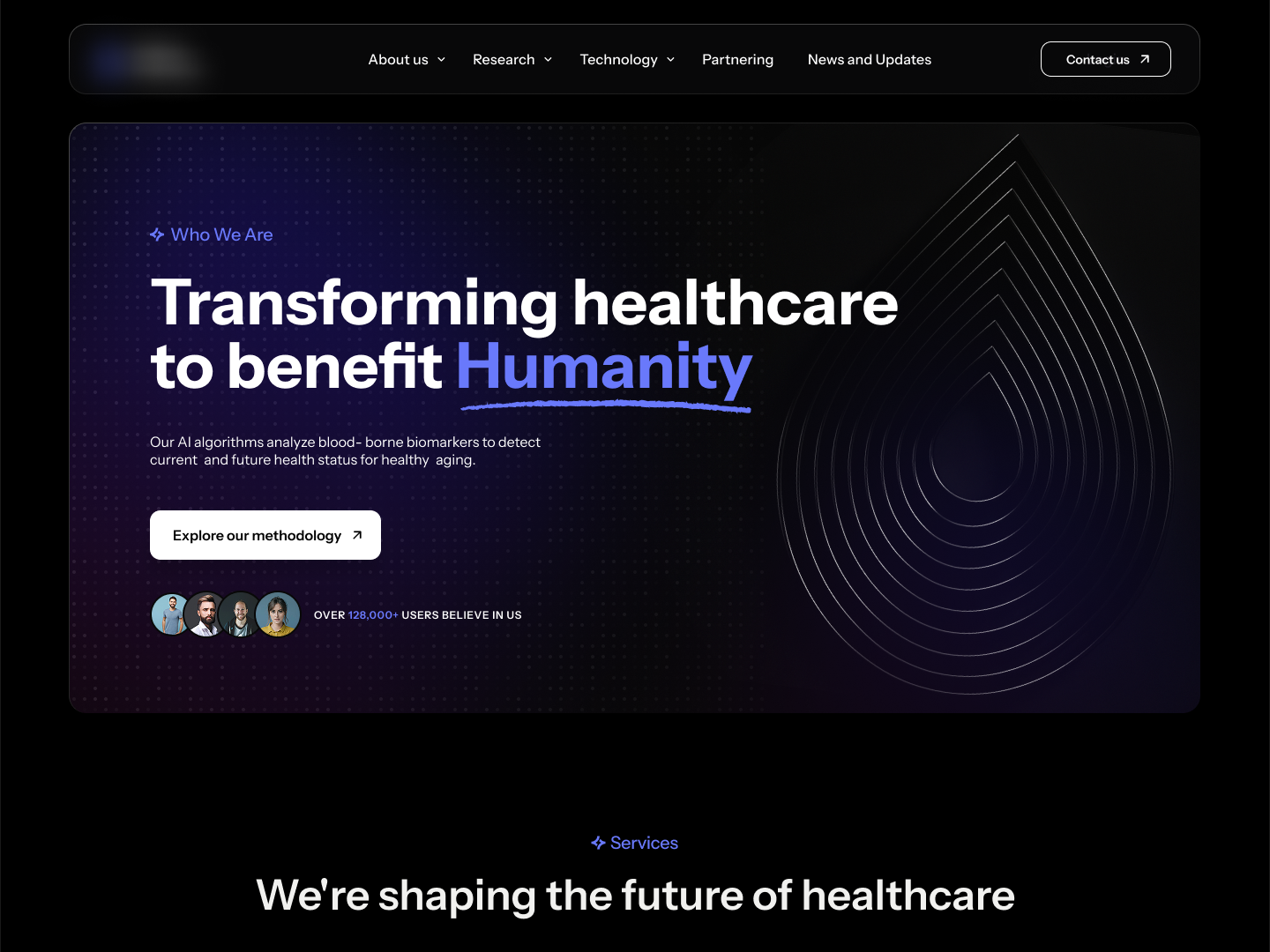 Healthcare UI/UX design website by Alex H. on Dribbble