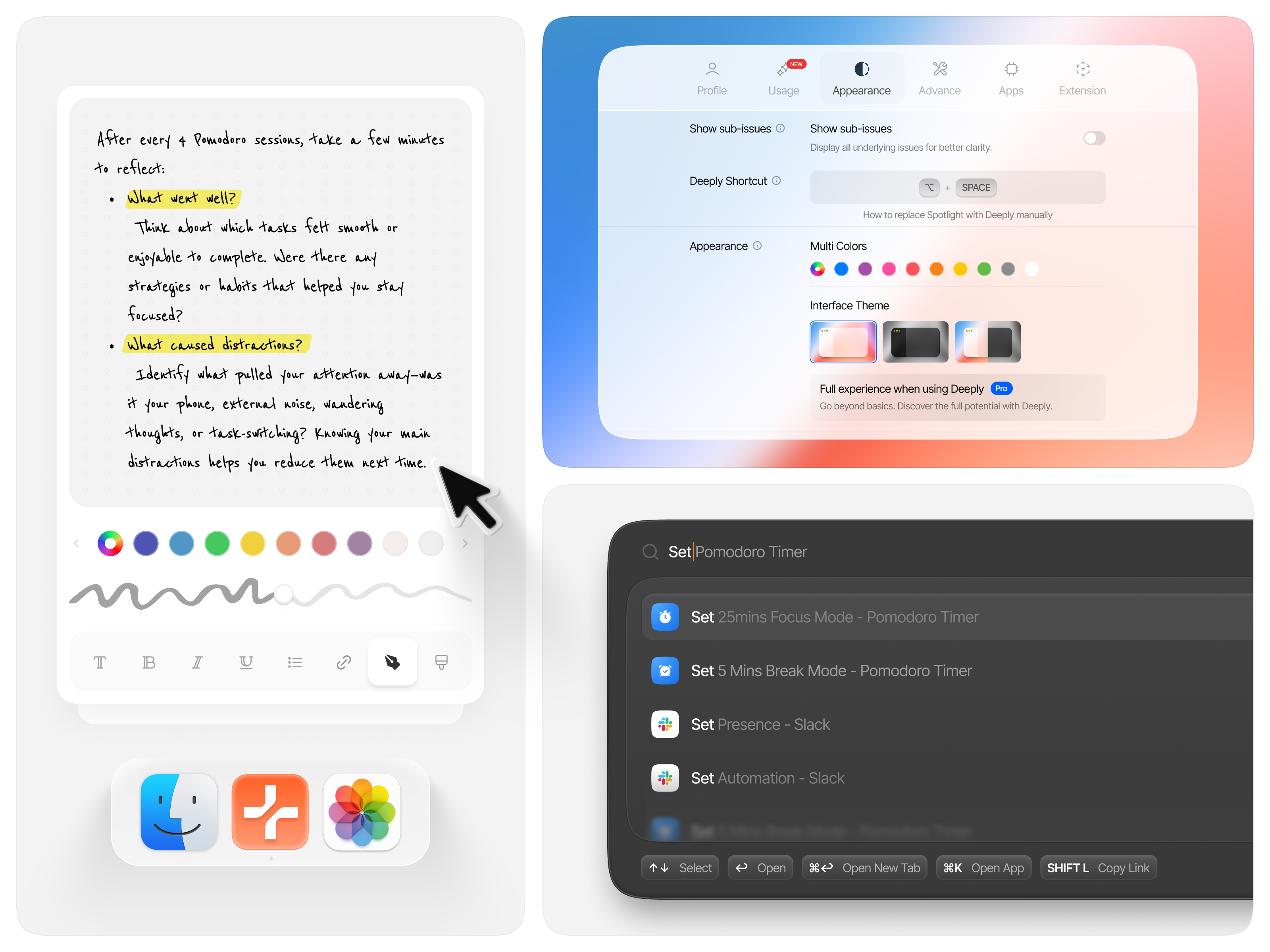 Deeply - Productivity Booster Web App by Rafi Rohmat for Odama on Dribbble