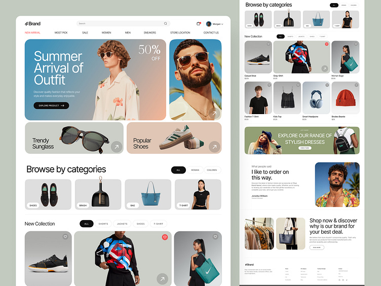 Ecommerce Fashion Website by Madhu Miah on Dribbble