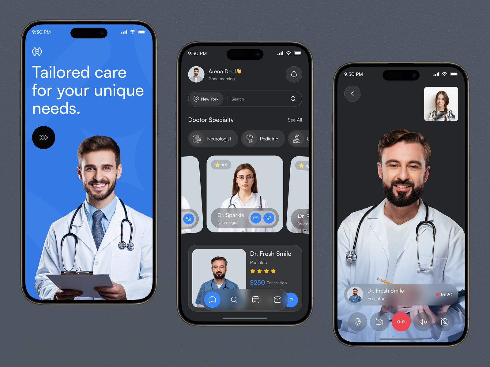 Healthcare Mobile App UI – Book Appointments & Track Health by Sk Nahid ...