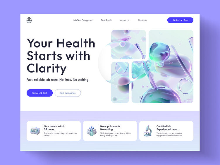 Concept for a Medical Laboratory Services Website by Valentina ...