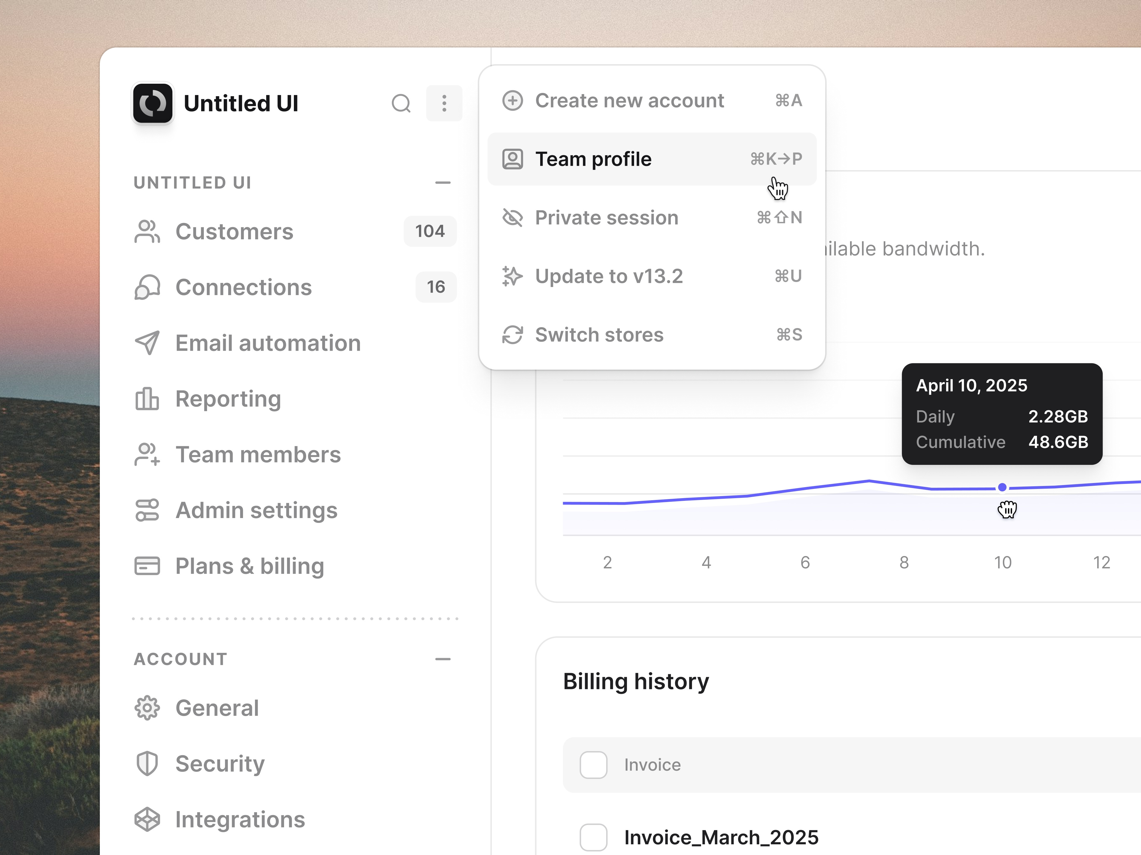 Simple sidenav — Untitled UI by Jordan Hughes® on Dribbble