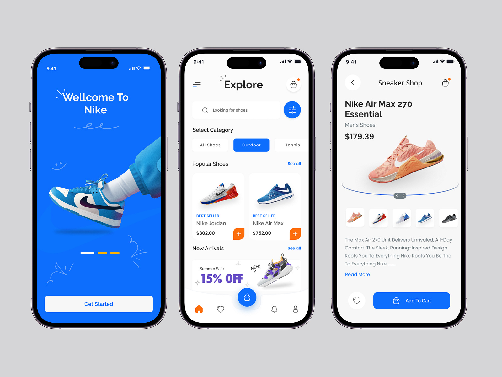Nike - Sneaker Store App UI by Md Mahmodul Hasan for Visualjoy on Dribbble