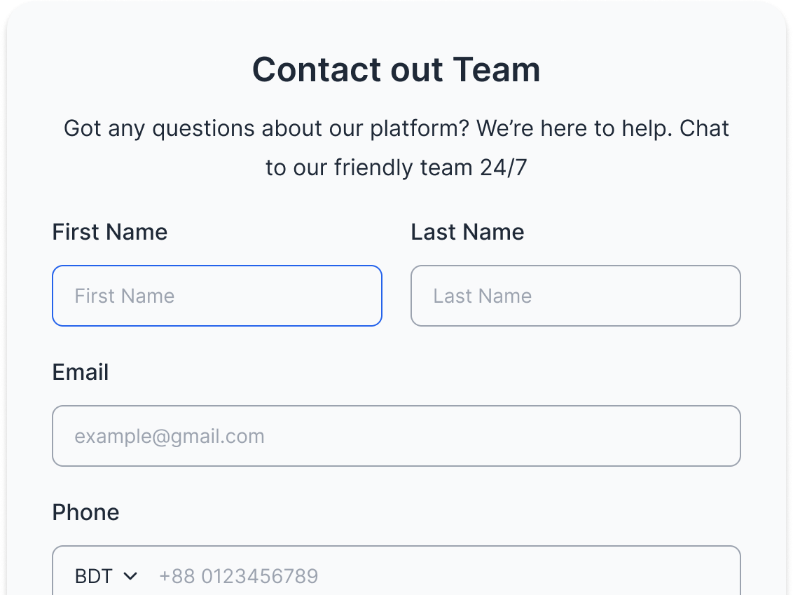 Modern Contact Form UI Design for Web & Mobile by Aion Chandra Das on ...