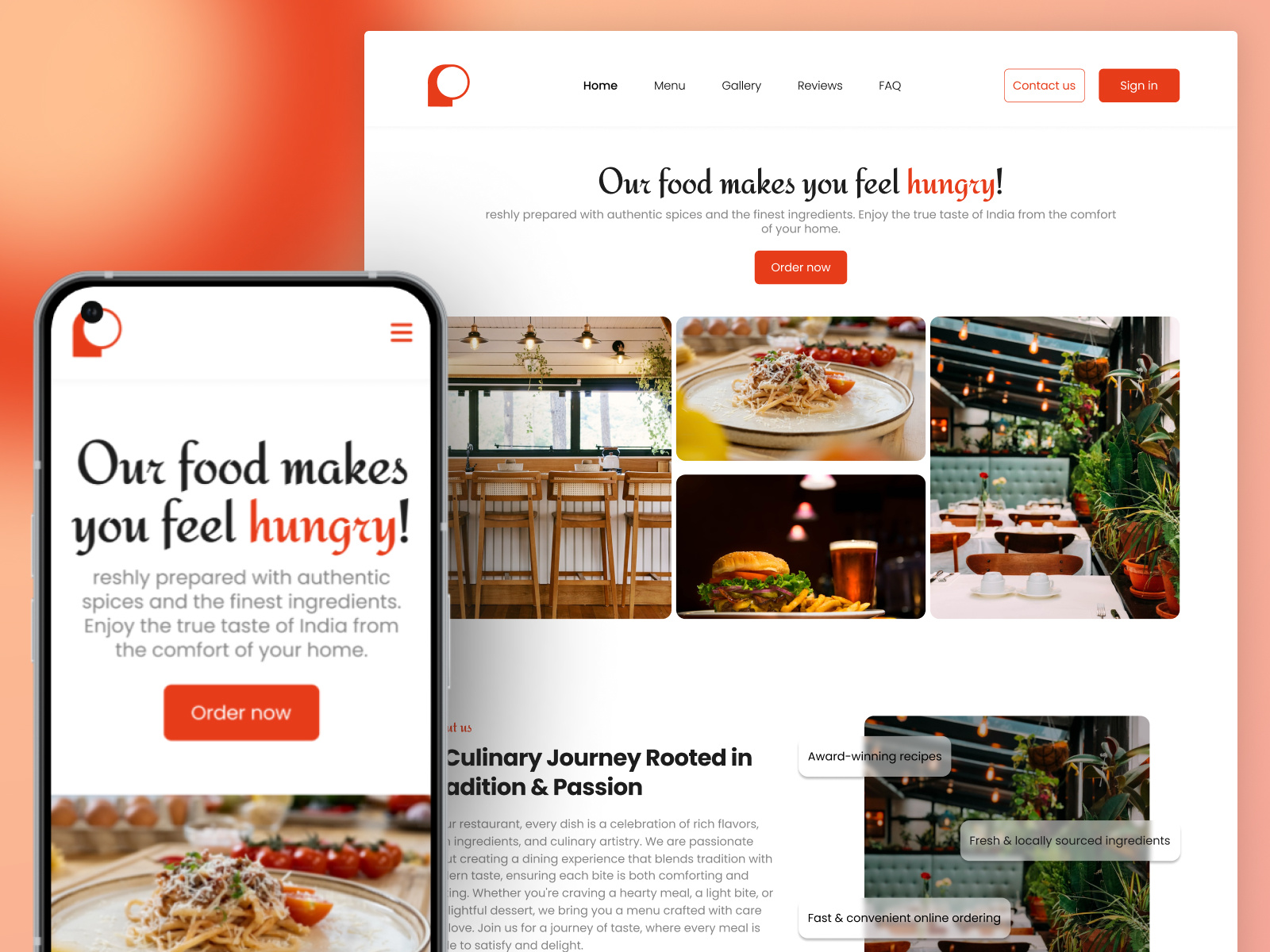 Restaurant Landing Page Design by Nitta Ranjan Sarker on Dribbble