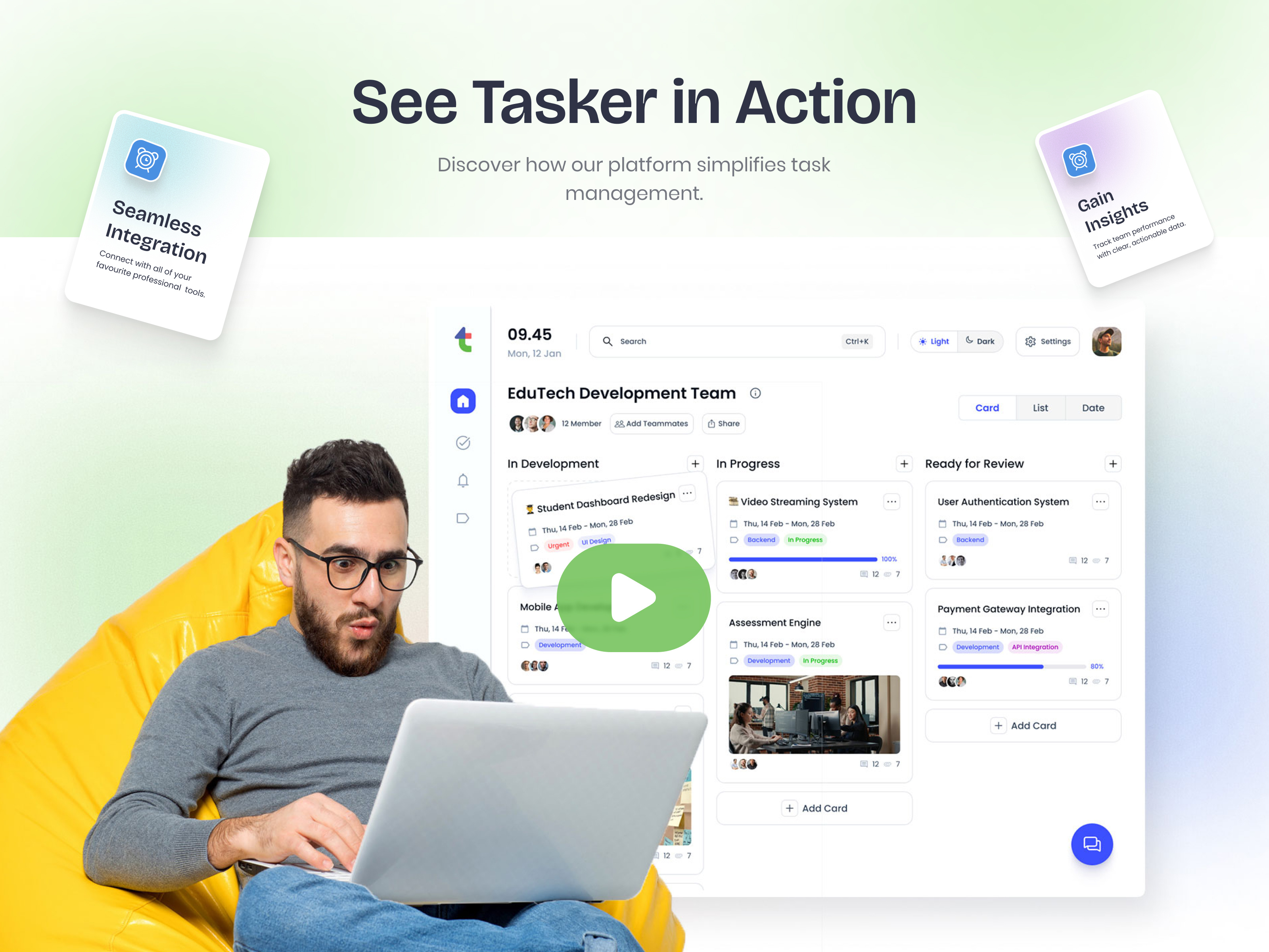 Tasker – Modern SaaS Design for Task Management & Productivity by ...