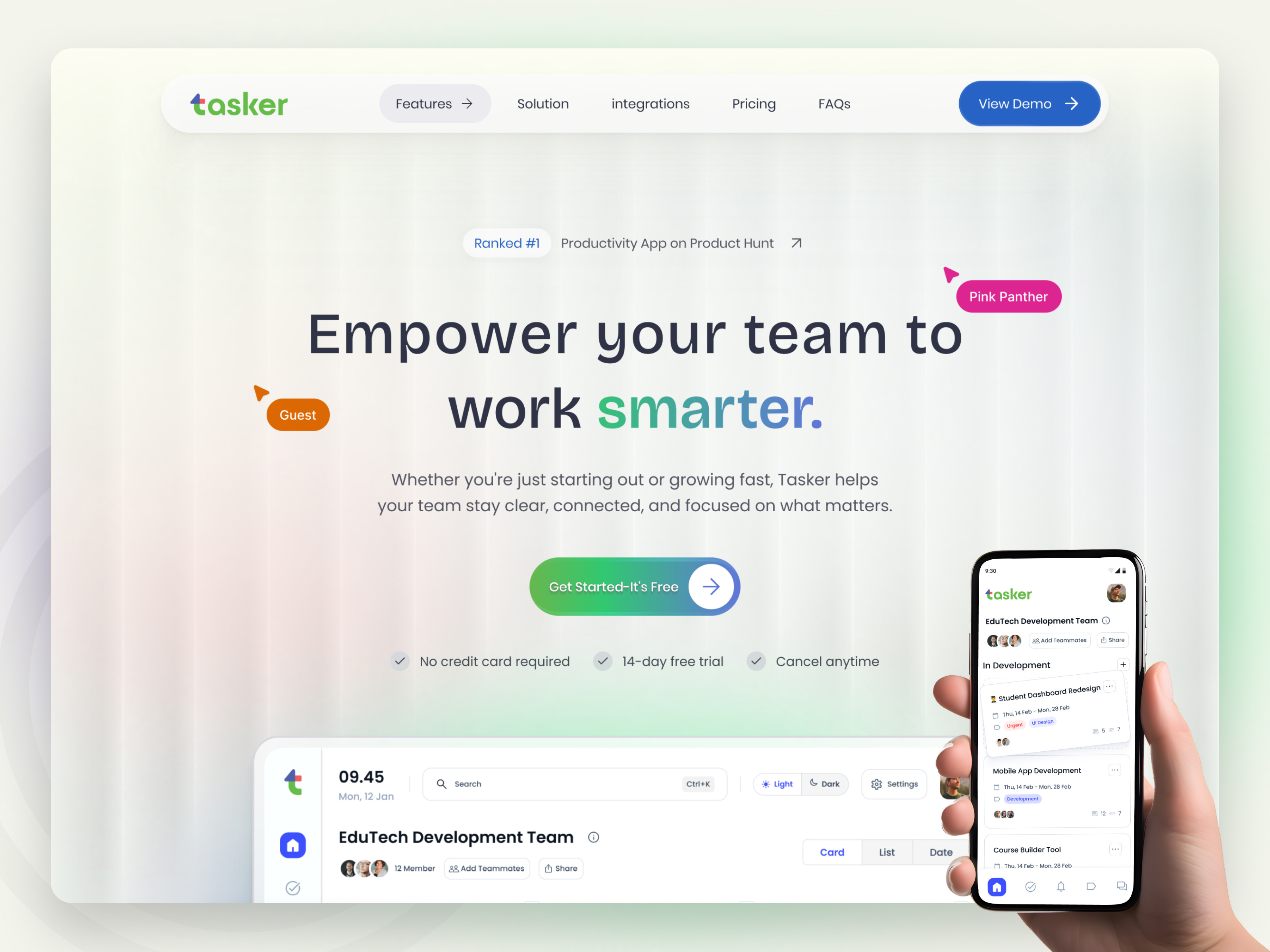 Tasker – Modern SaaS Design for Task Management & Productivity by ...