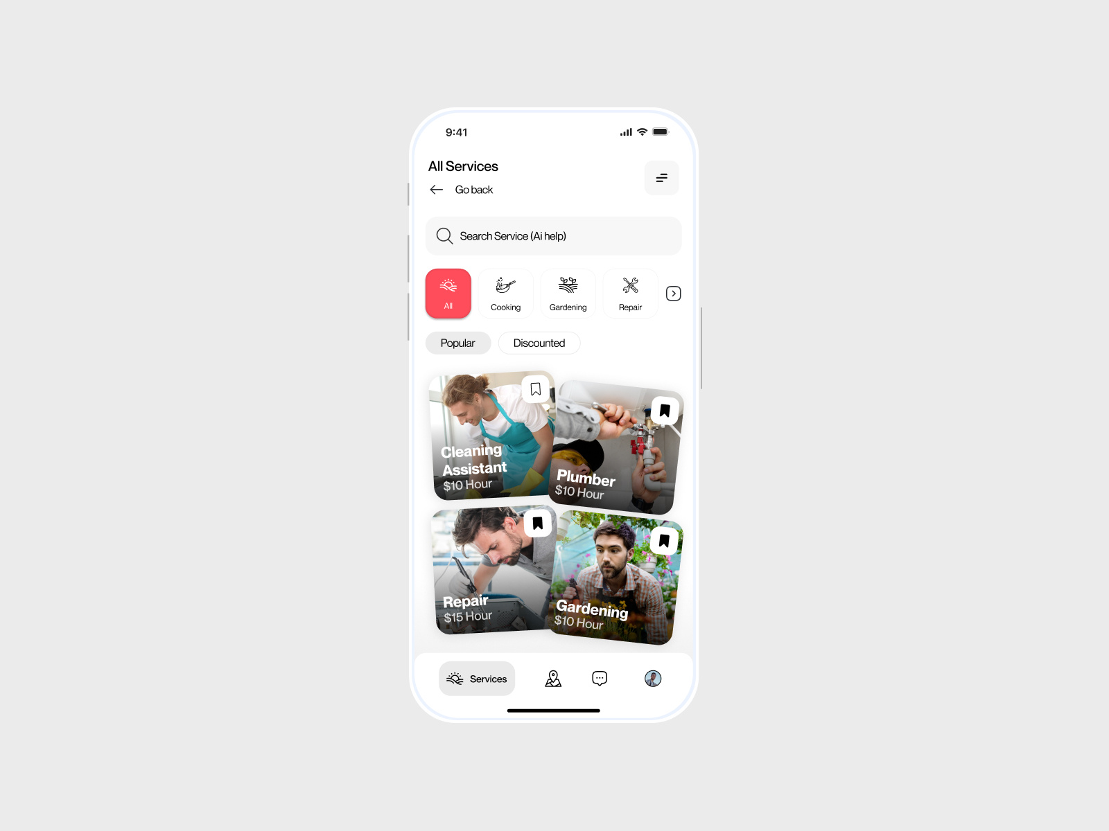 Ai service app design by lazy kar for LazyInterface UI UX Team on Dribbble