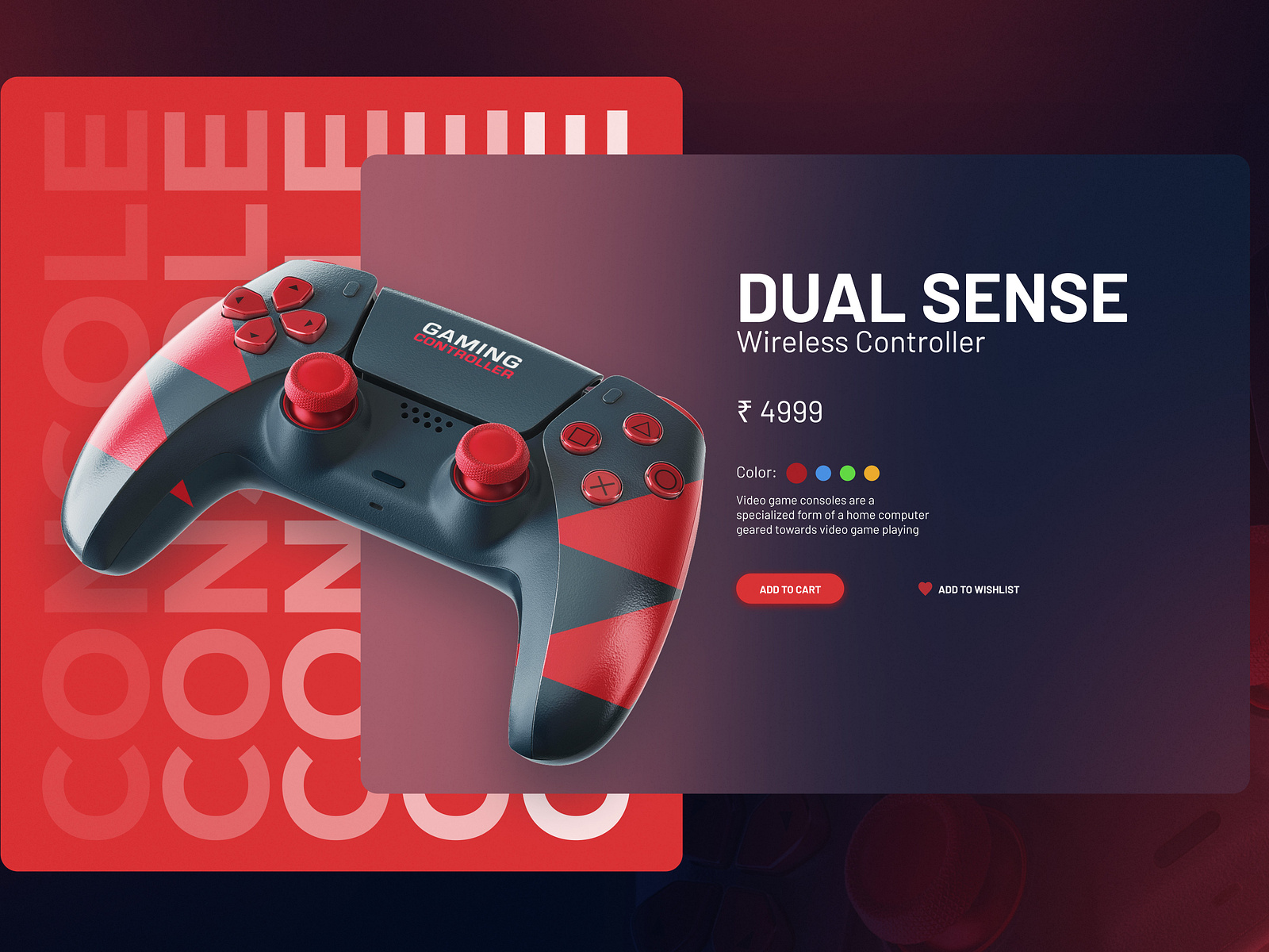 Gaming Console UI Design by Mahesh Kamble on Dribbble
