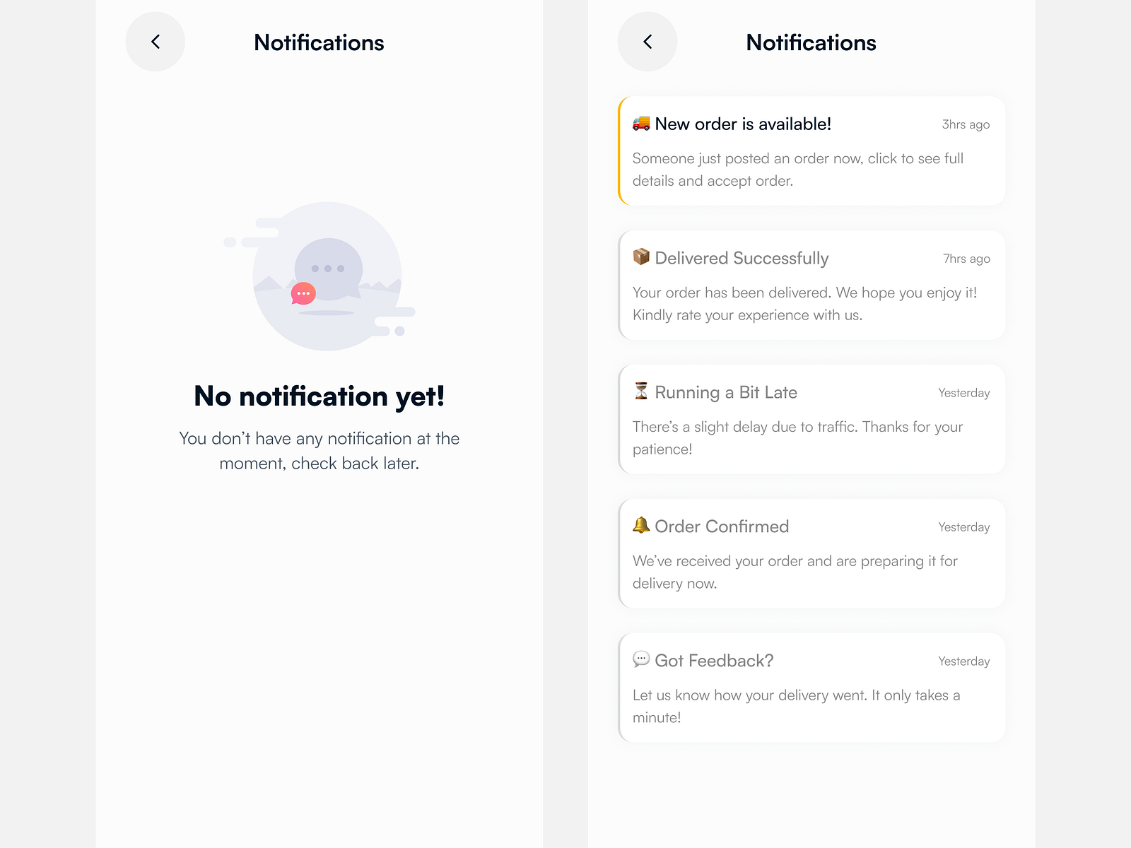 Notifications mobile ui by Jelil Ajao on Dribbble