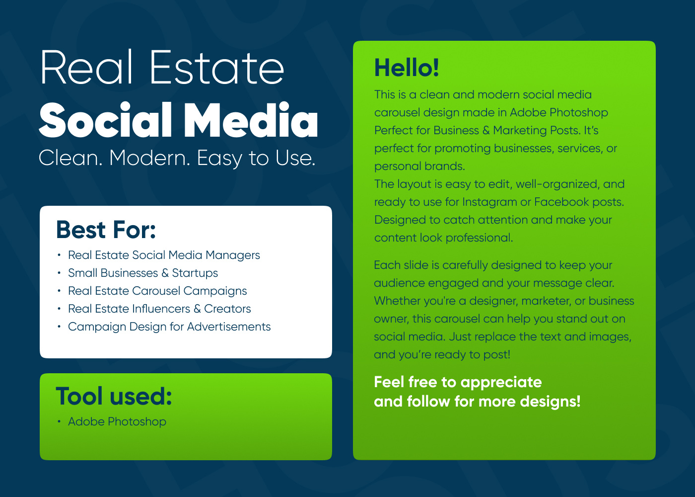 Real Estate Social Media Carousel Post Design by Soulful on Dribbble