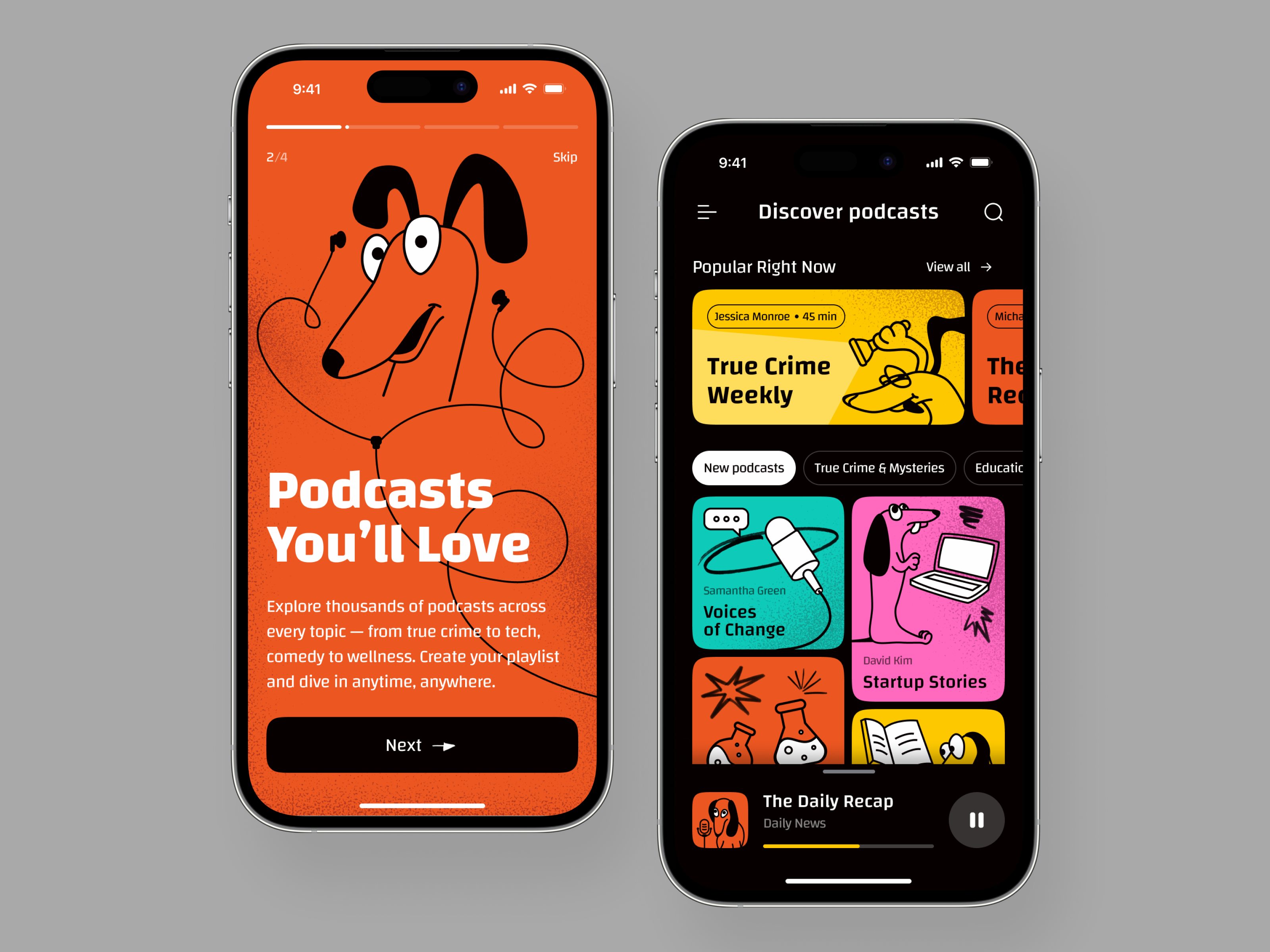 Podcast Streaming Mobile App by Ronas IT | UI/UX Team on Dribbble