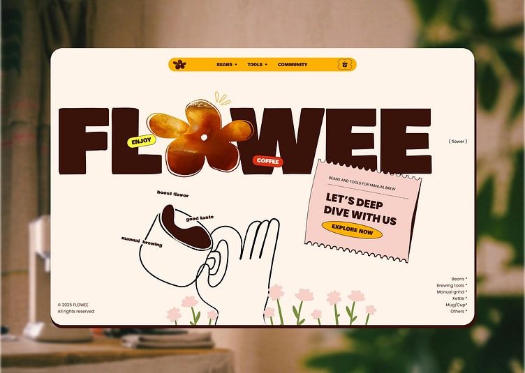 Flowee – Coffee Beans, Brewing Tools & Community Website Design by Thu ...