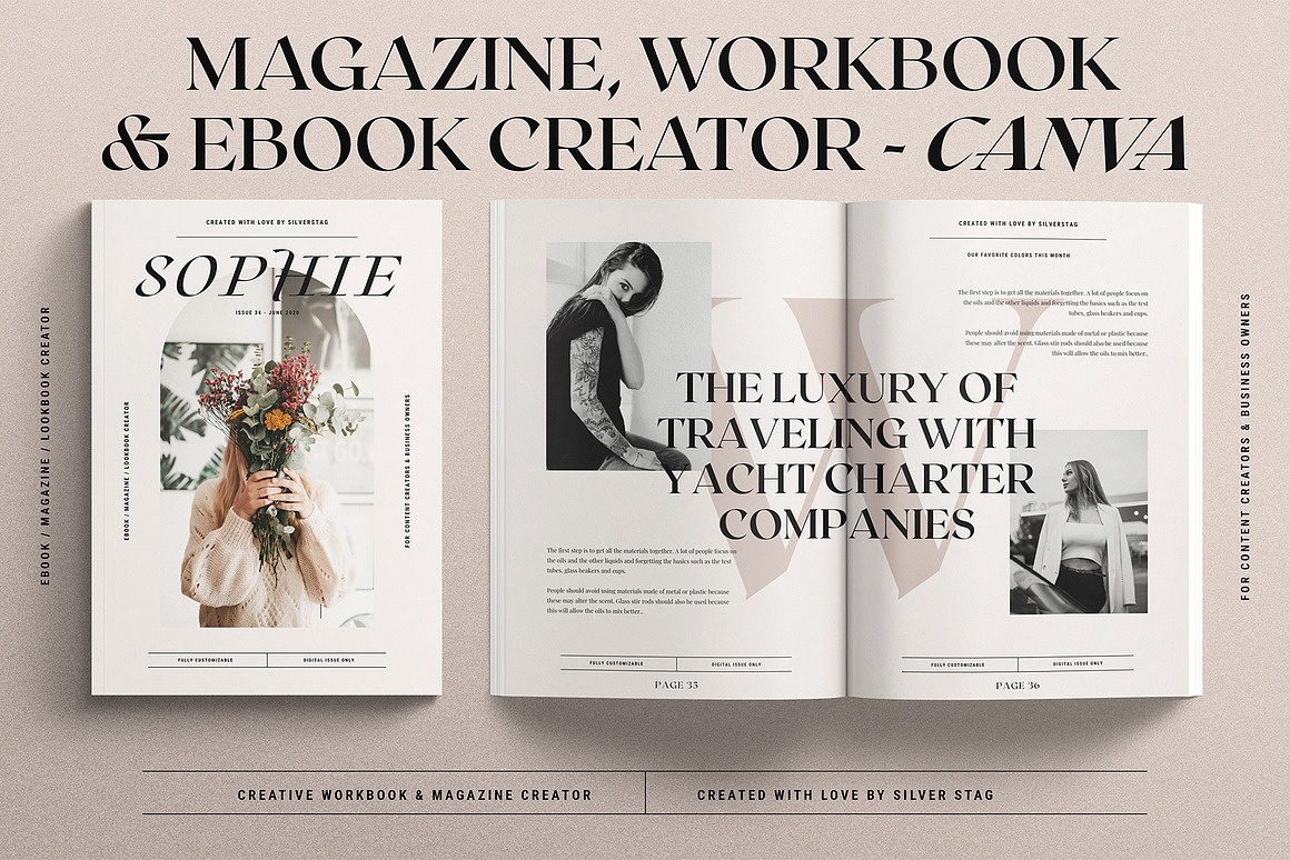 Sophie, Canva E-Book Magazine Creator by Johann Hill on Dribbble