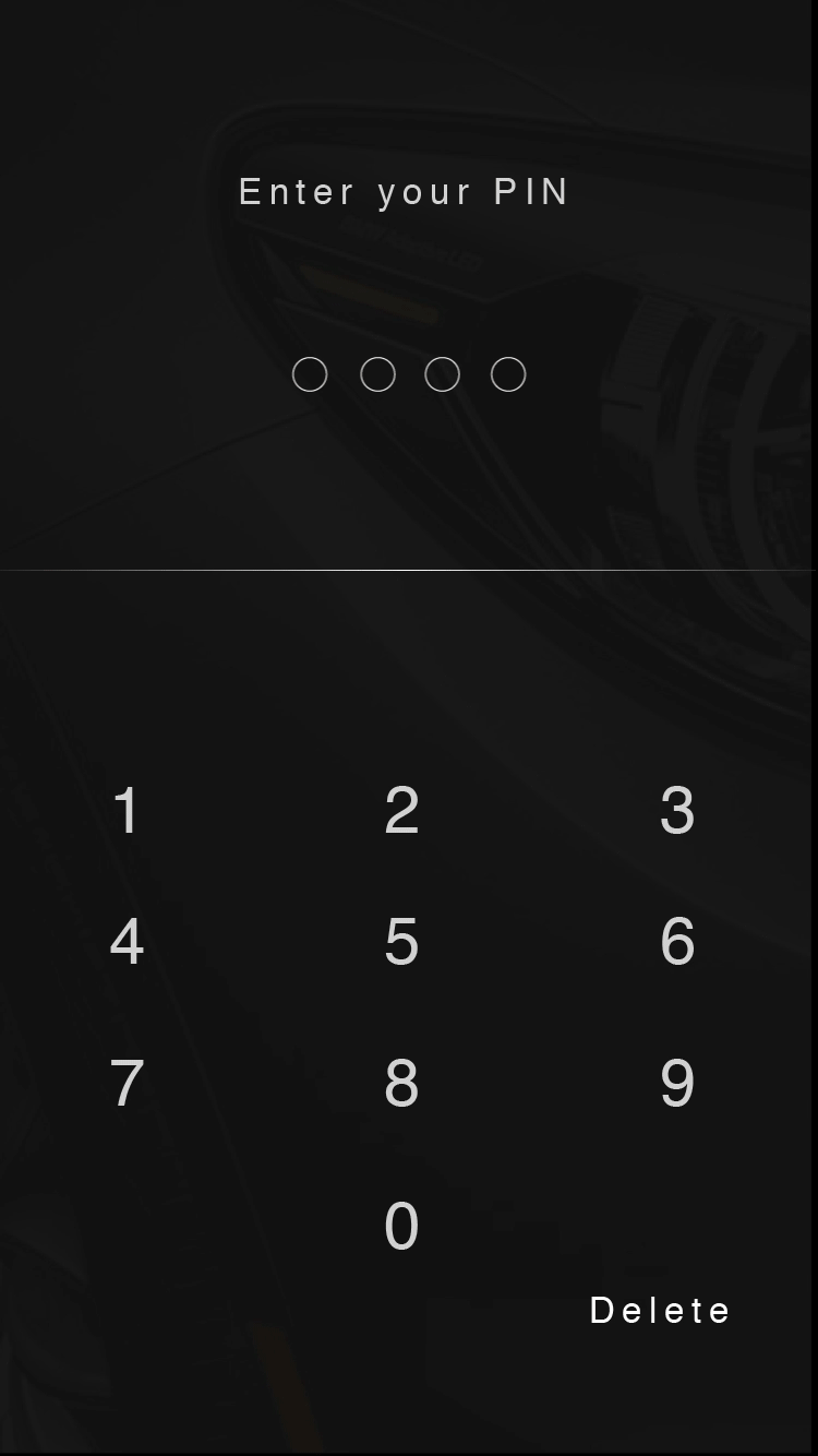 Enter Pin | BMW by Adam Said | Sr UX/UI Director on Dribbble