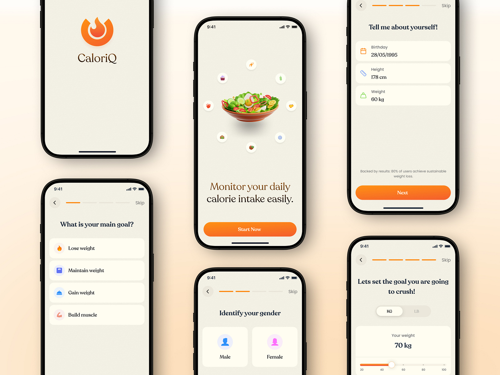 Calories Tracking Mobile App (Onboarding) by Jubaer Alam on Dribbble