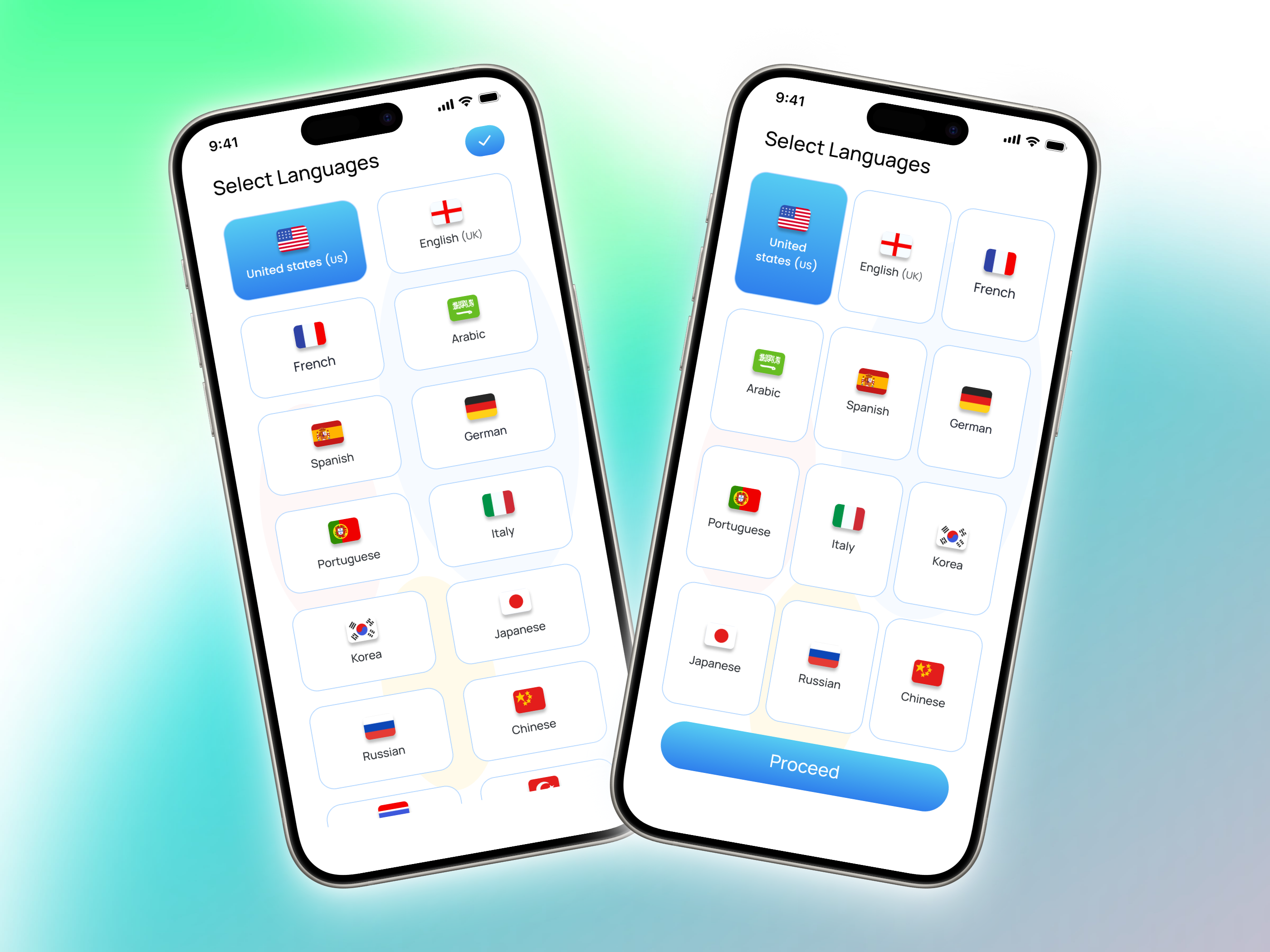 Language Selection UI by UIOVIA ® on Dribbble