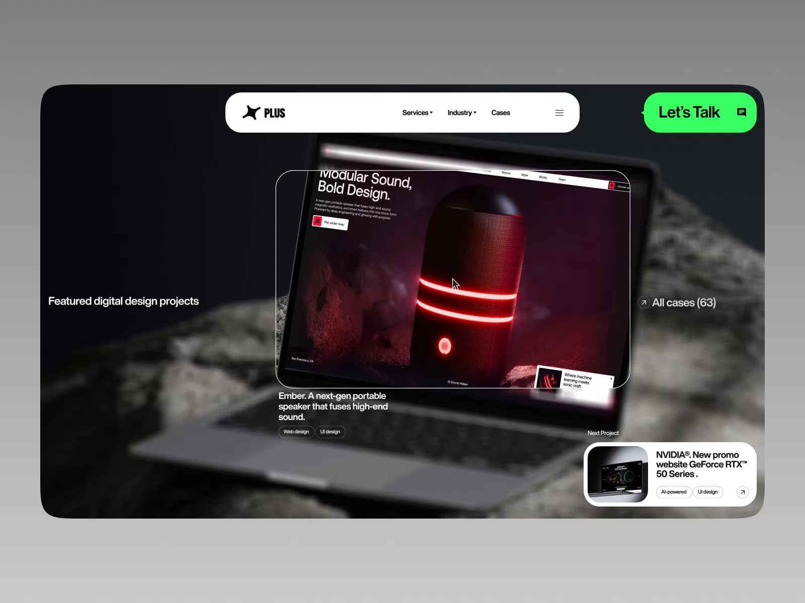 AI Landing page website design Project Showcase Plus by Lazarev. | Web Design for Lazarev. UI/UX ...