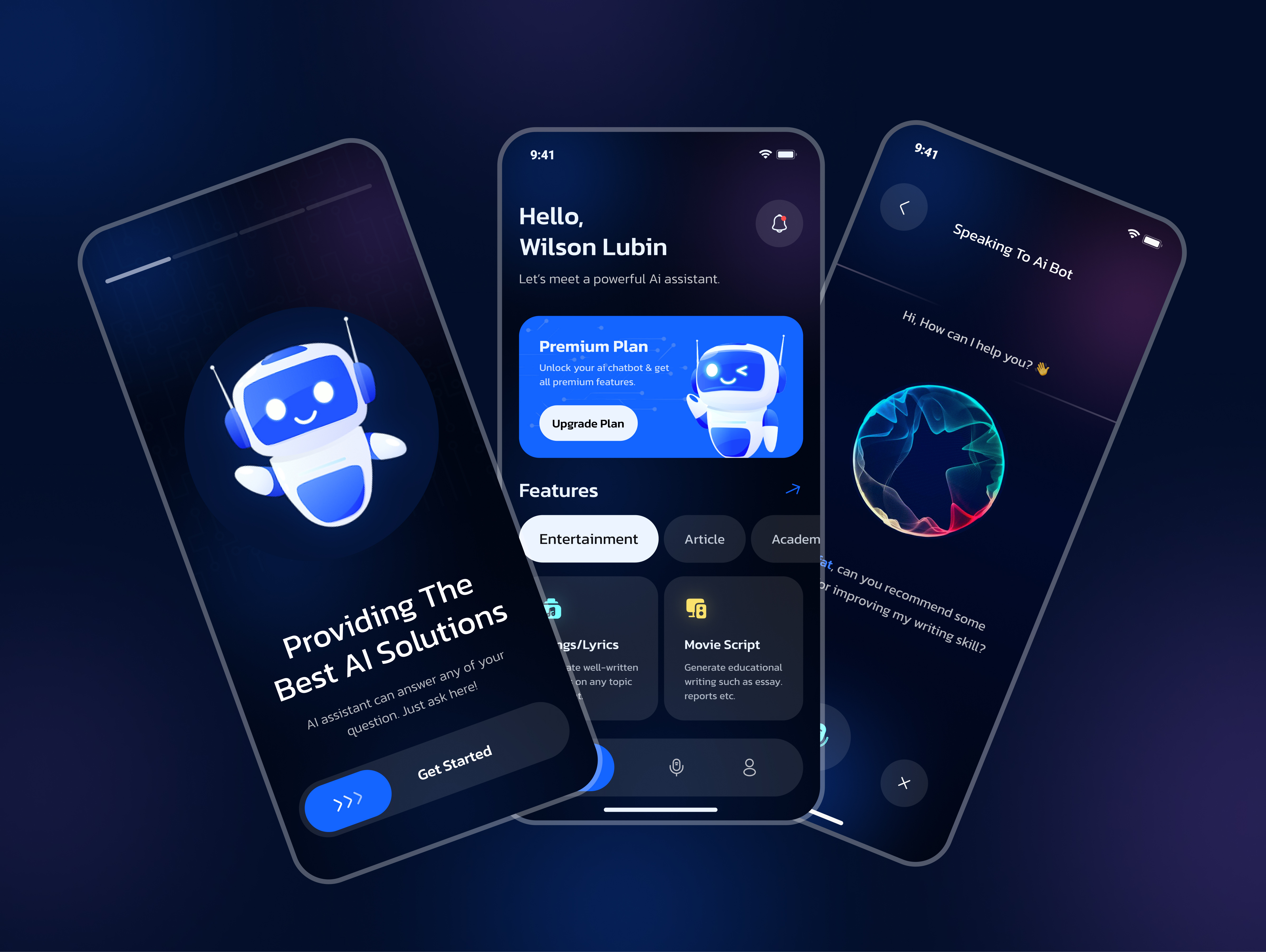 AI Chatbot Mobile App Ui Design by Arafat.uix for Arobix Design on Dribbble