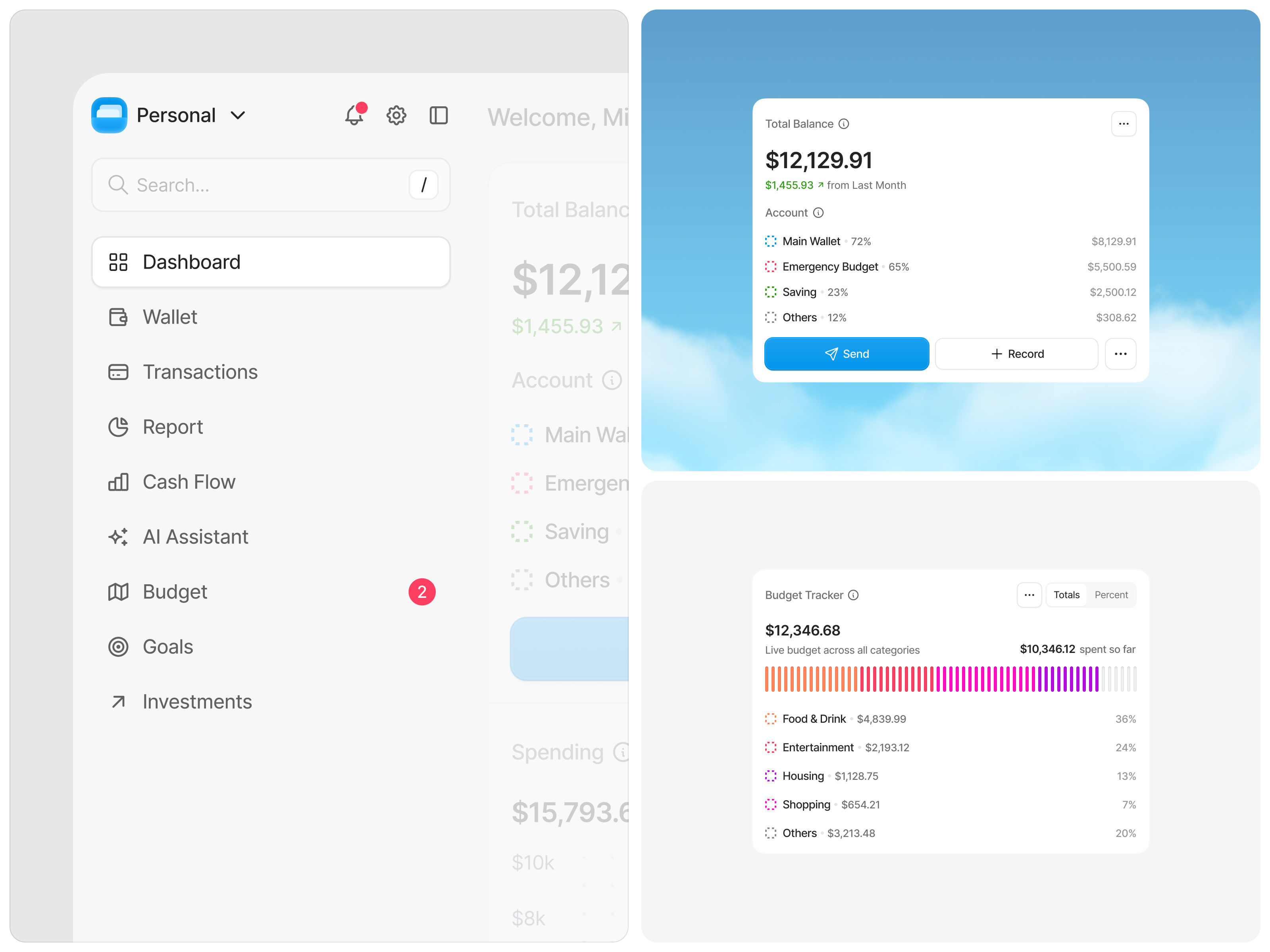Lumen - Finance Tracker Dashboard by Fakhri Naufal for Kretya Studio on Dribbble