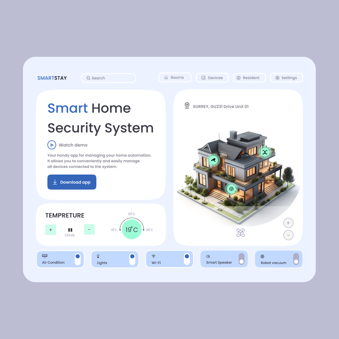SmartStay Home Page by Alina Khadgi on Dribbble