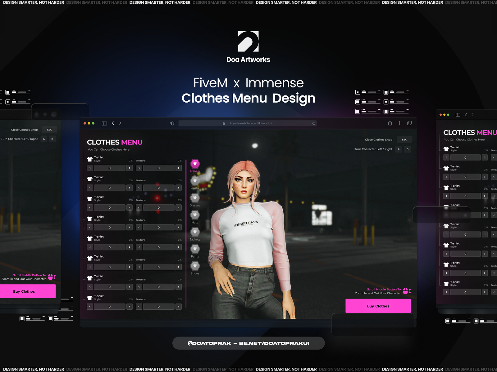 Immense Clothes Menu UI I Gta V by Doa Artworks on Dribbble