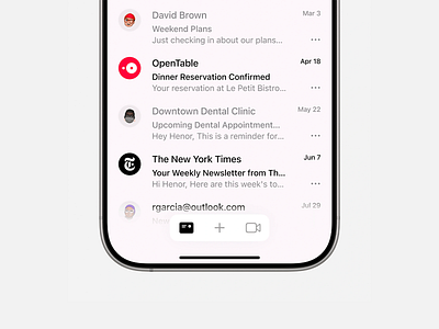 Minimalist Email Inbox UI by Jungle Bob on Dribbble