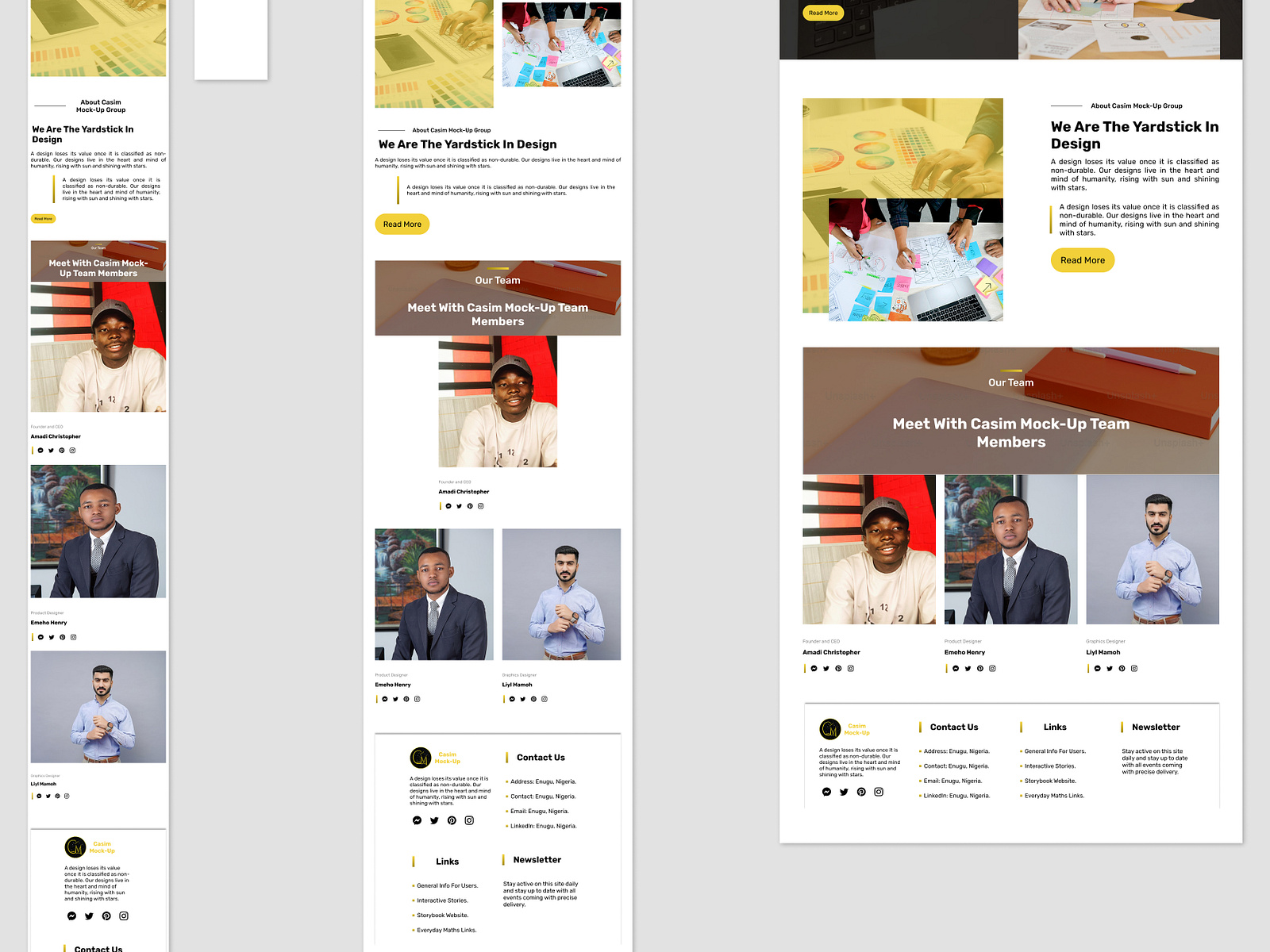 Responsive Portfolio Website Design for 3 different layouts. by ...