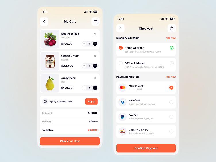Smart - Grocery Mobile App UI/UX by Sagor Shopon 🔥 for Design Veli on ...