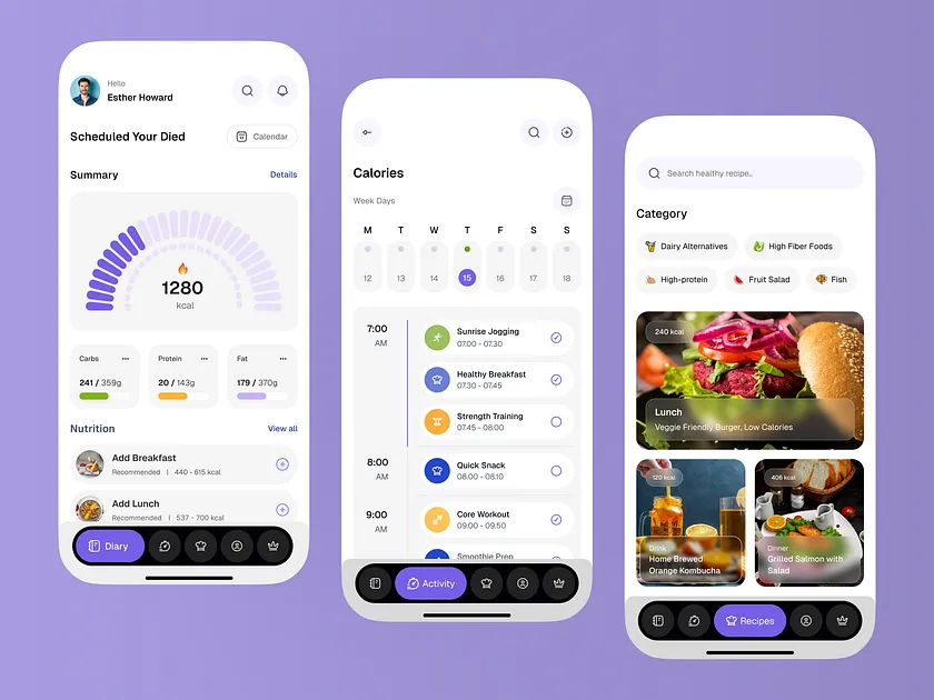 Healthy Eating App designs, themes, templates and downloadable graphic ...