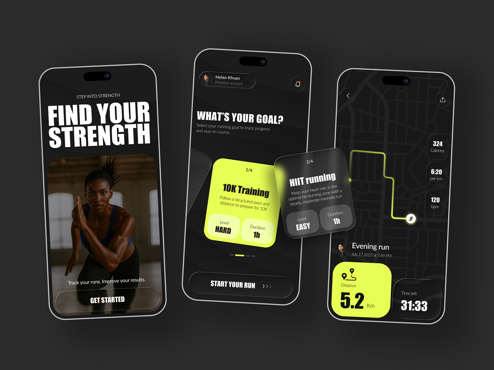 Fitness Mobile App UI - Running Tracker by Bato on Dribbble