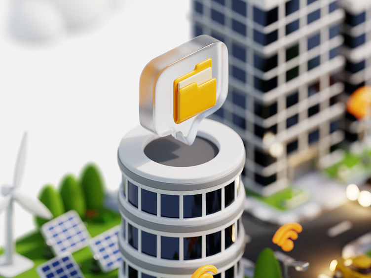 Smart City - 3D Isometric Illustration by M Wildan Cahya Syarief for ...