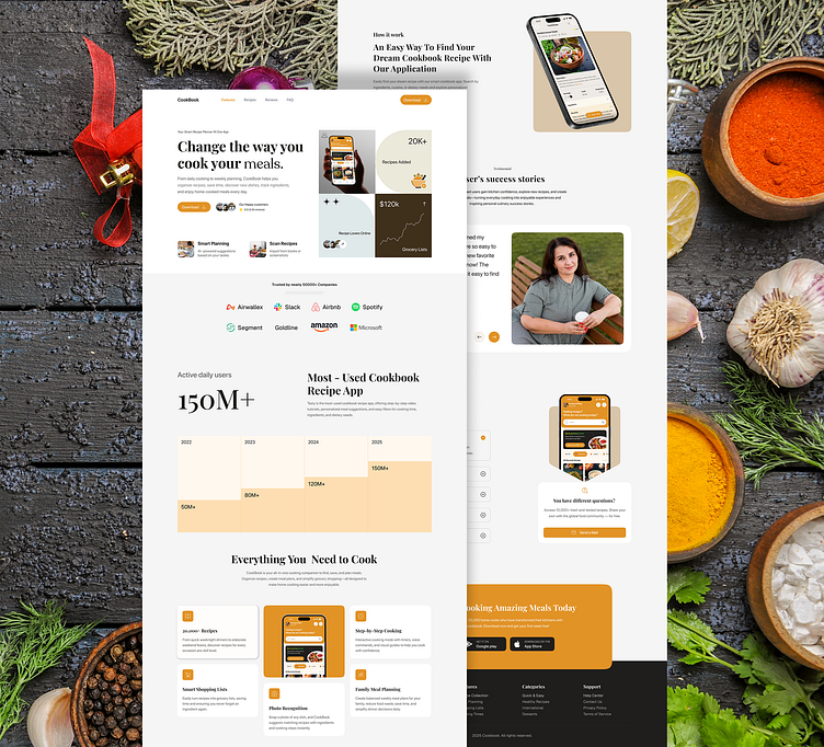 CookBook – Recipe Landing Page by Md Ahsanulla on Dribbble
