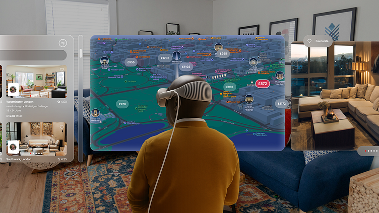 VR Airbnb Booking UI – AR Apartment, Apple Vision Pro by Bhautik ...