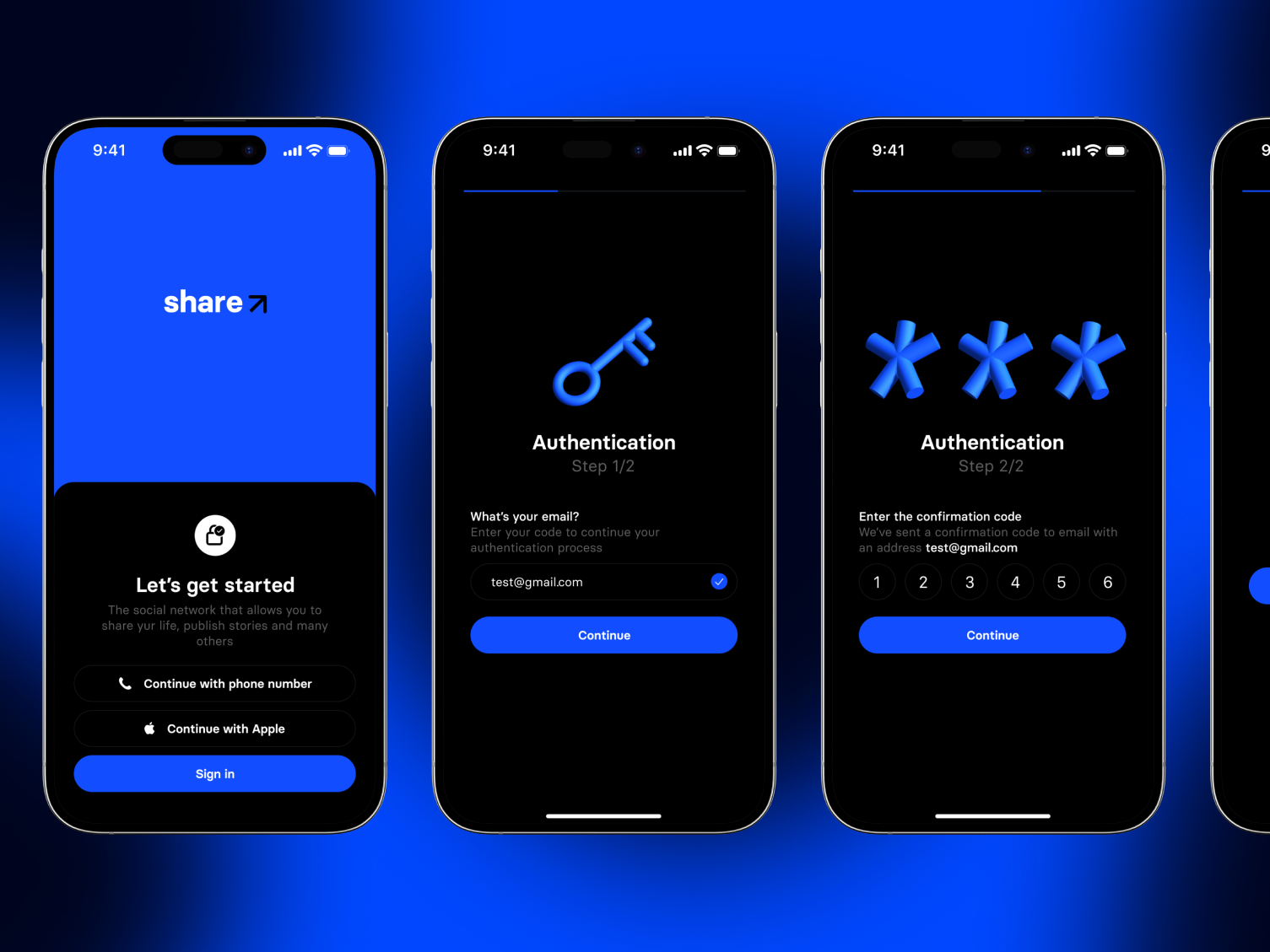 Authentication system UX/UI design for social network app by Artemy ...
