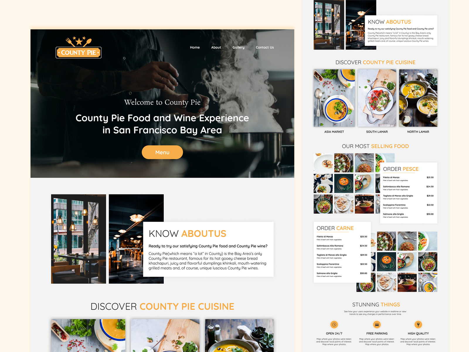 County Pie — Restaurant Website UI Design by S19 Design Studio on Dribbble