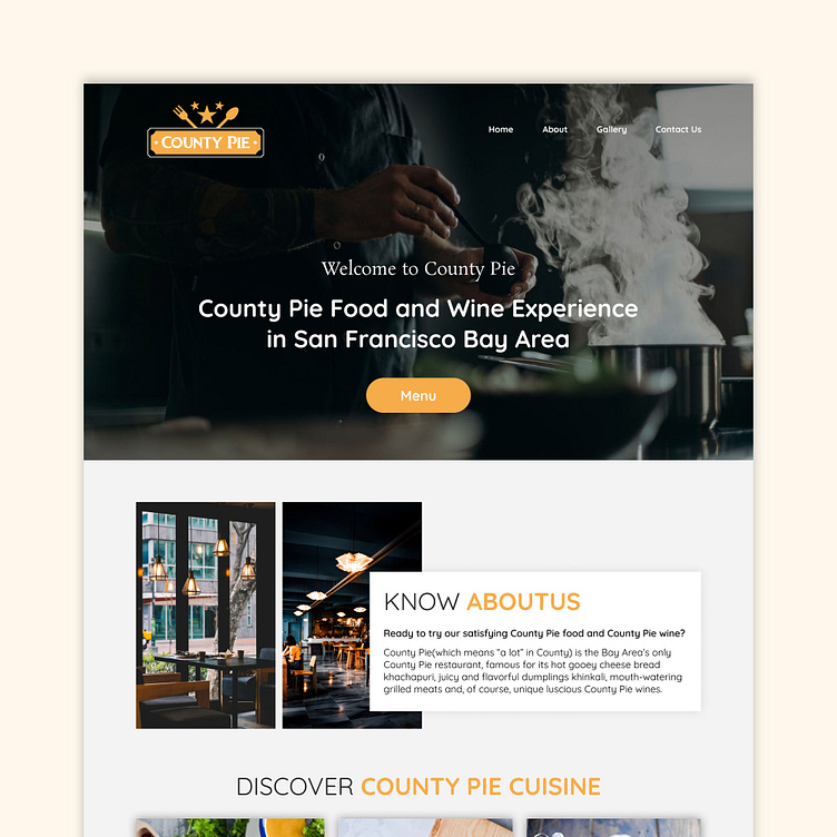 County Pie — Restaurant Website UI Design by S19 Design Studio on Dribbble