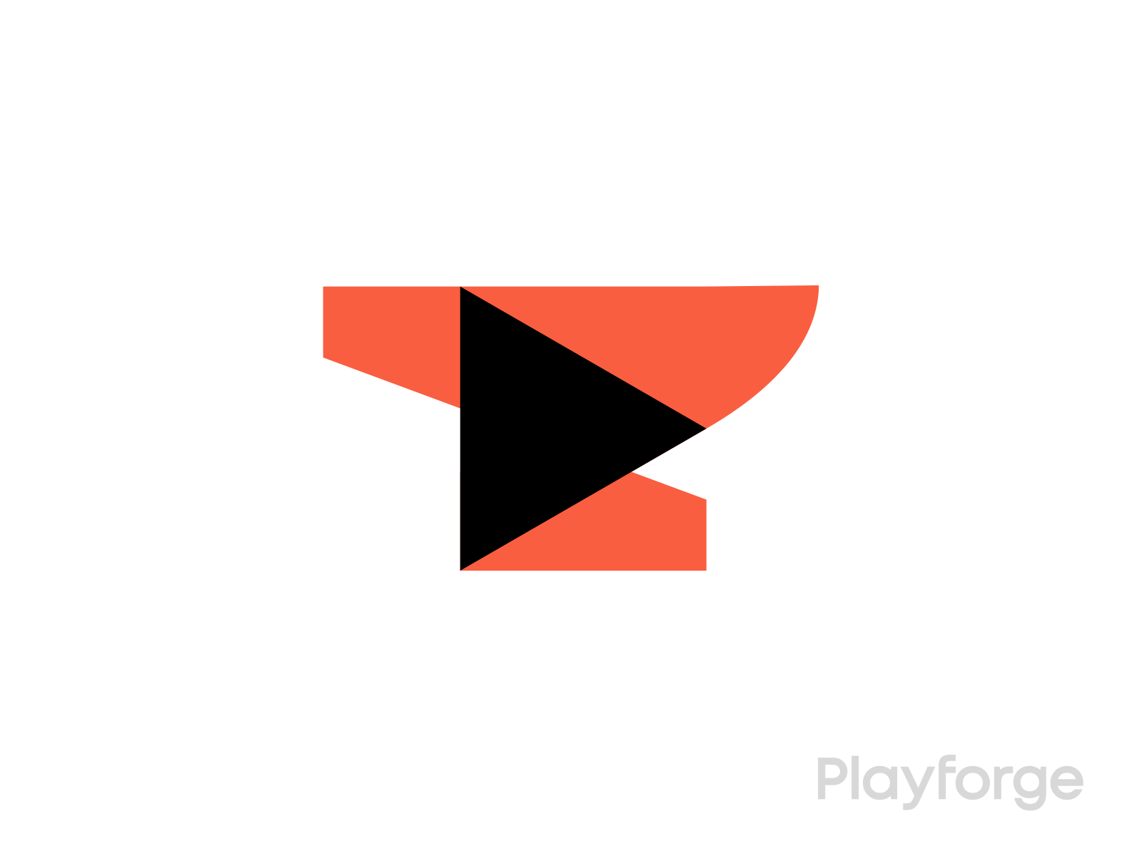 Playforge, iGaming games developer logo design: play & anvil by Alex Tass, logo designer on Dribbble