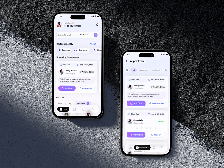 Doctor App UI Design by Ali Yousry Ali on Dribbble