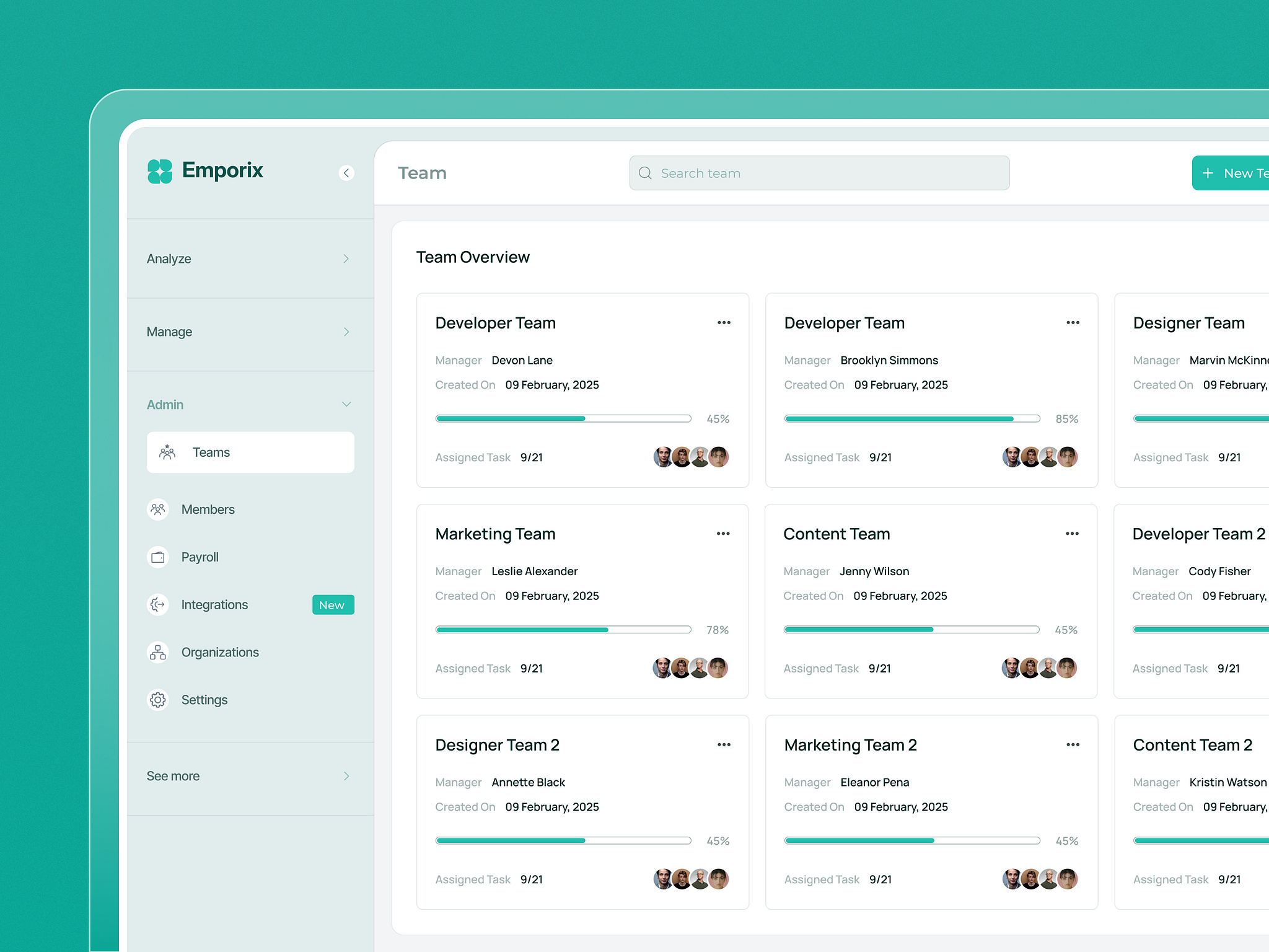 Clean & Modern Employee Management Dashboard UI by Ashiqur Rahman on ...