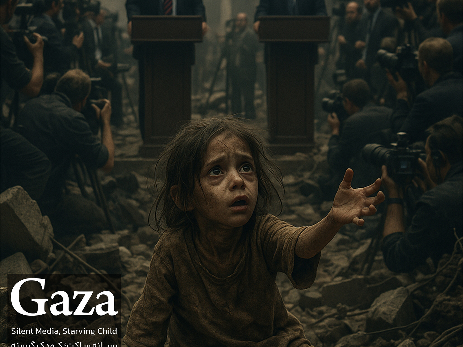 Gaza | Silent Media, Starving Child by Sajad Parvaneh on Dribbble