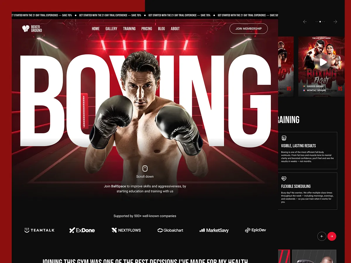 Browse thousands of Boxing Landing Page images for design inspiration ...