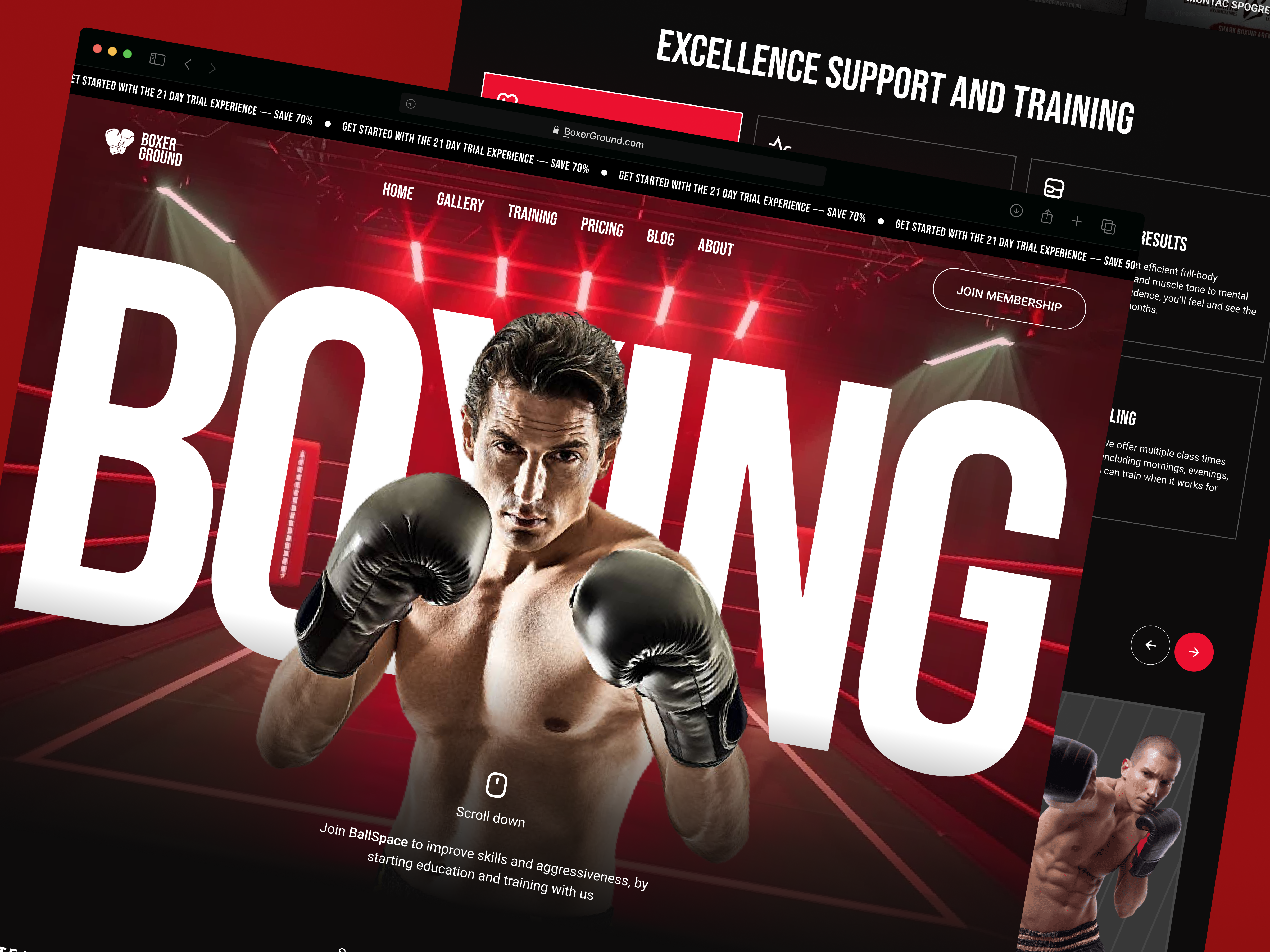 Boxer Ground - Boxing Camp Landing Page by Donny Ridwan on Dribbble