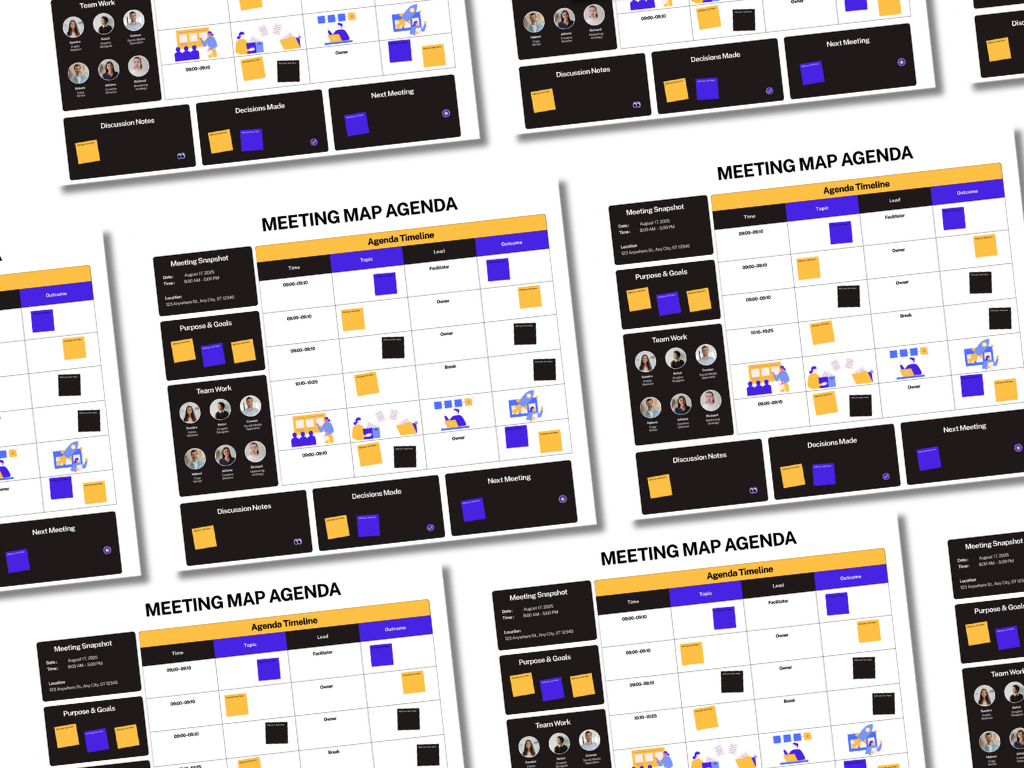 Meeting Map Agenda Whiteboard | Canva Template by Puput Indah Permata ...
