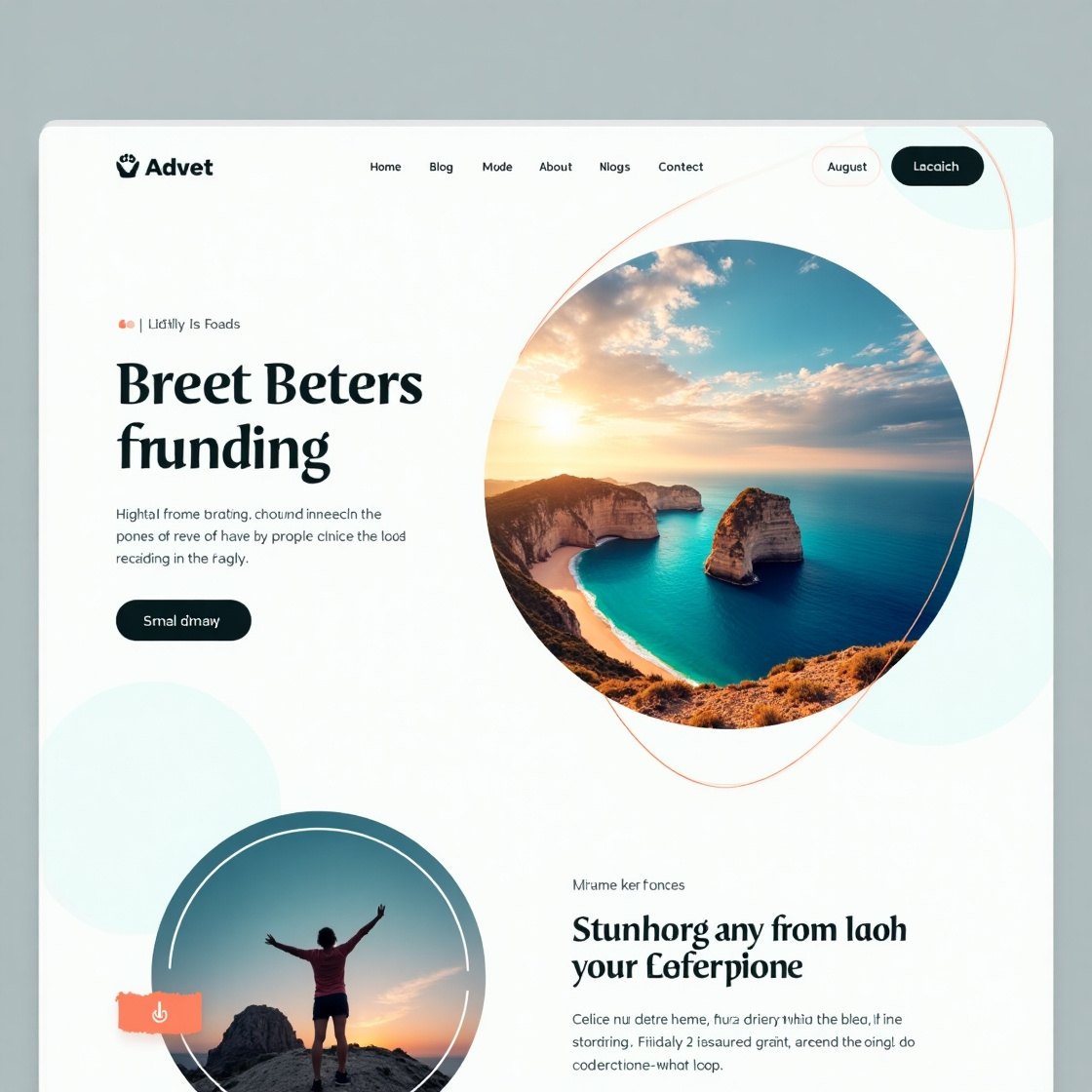 Advet Travel Blog Website – Landing Page Design by Tapan Kisan on Dribbble