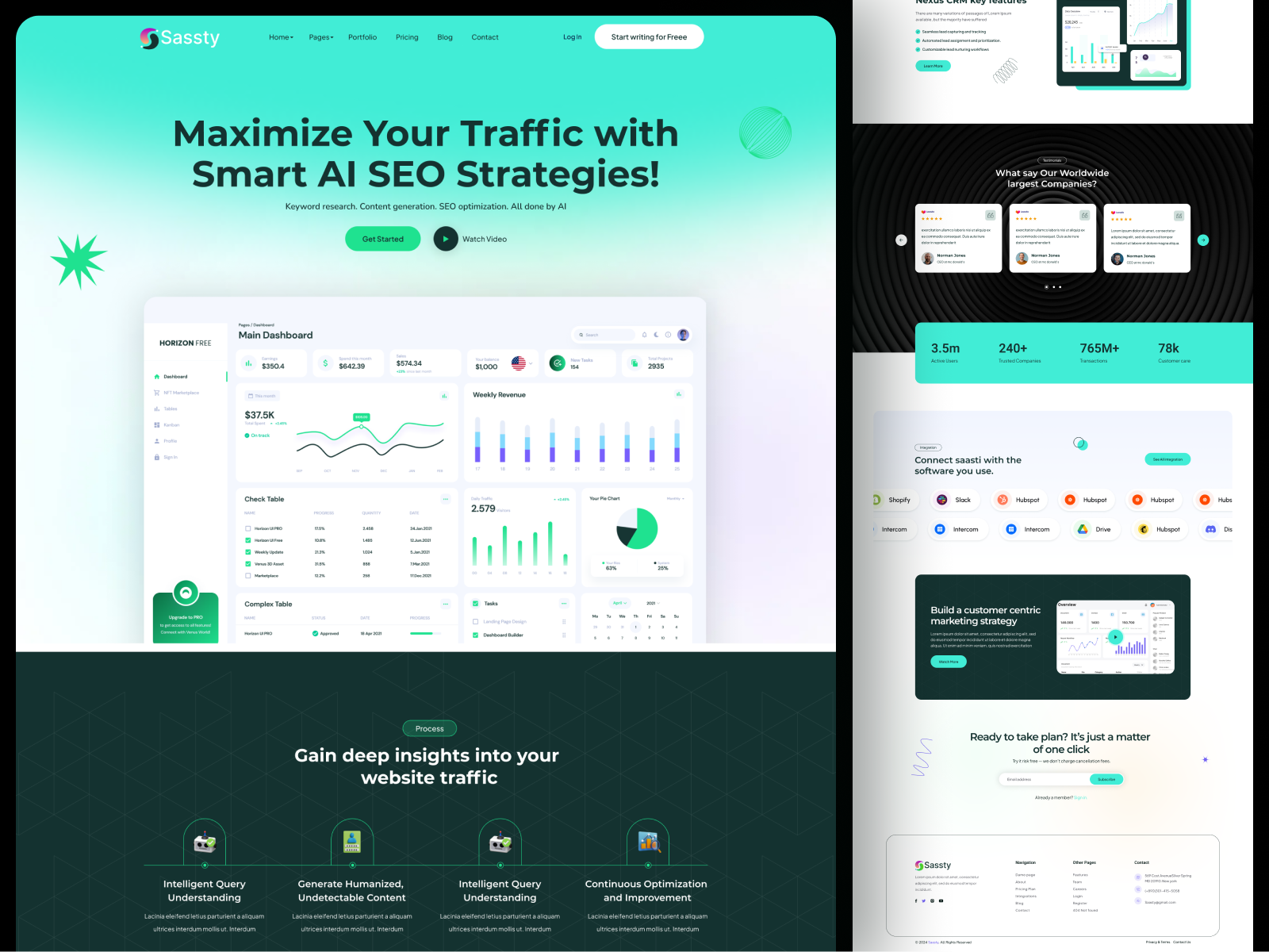 Smart AI SEO Strategies – SaaS Landing Page UI (Figma) by Md Anamul ...